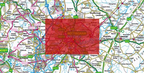 Nottingham Map A To Z Map Of Nottingham 1000 Piece Jigsaw Butler