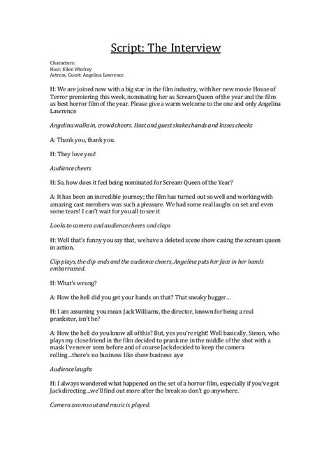Interview Script Template