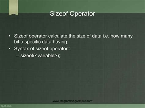 operator in c programming pptx programming languages computing