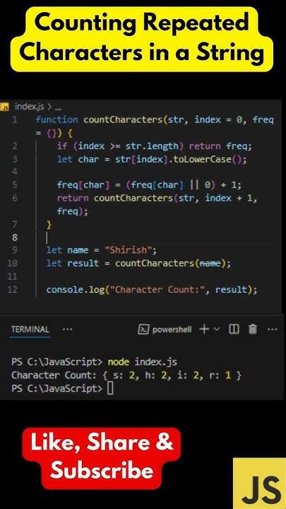 8 Method 1 Count Repeated Characters Using Recursion 🚀 Youtube