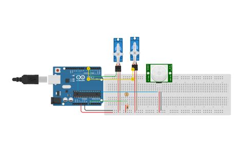 Circuit Design P5 Circuito Dos Servomotores Con Sensor Pir Tinkercad