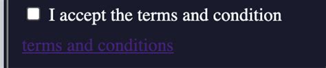 To Finish This Fieldset Off Link The Text Terms And Conditions To The Following Location