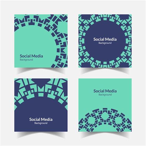 Premium Vector Abstract Pattern Square Background Social Media Template