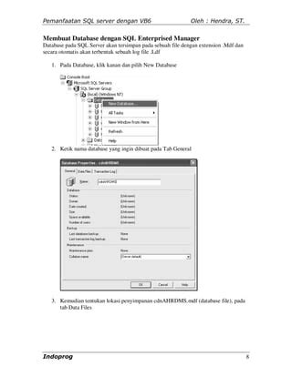Pemanfaatan Sql Server Dengan Vb Pdf
