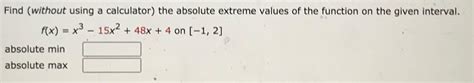 solved find without using a calculator the absolute