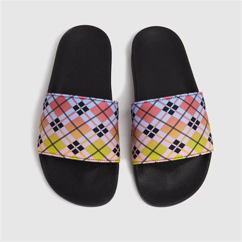 Adidas Black And Pink Adilette Sandals Trainerspotter