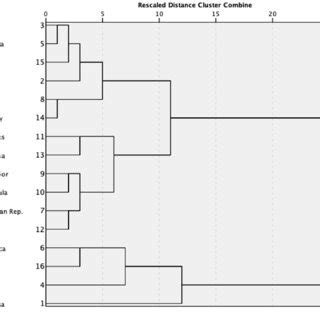 The Output Of Cluster Analysis Dendrogram 2019 Source Authors Own