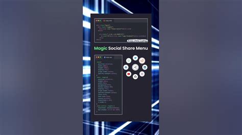 magic social share menu using html and css js webdevelopment coding