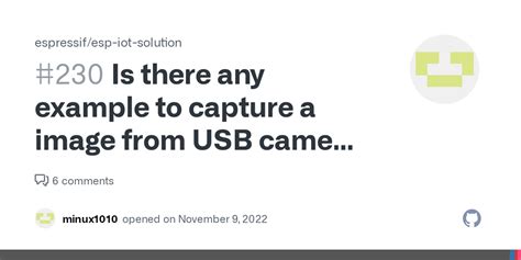 Is There Any Example To Capture A Image From USB Camera AEGHB Issue Espressif Esp