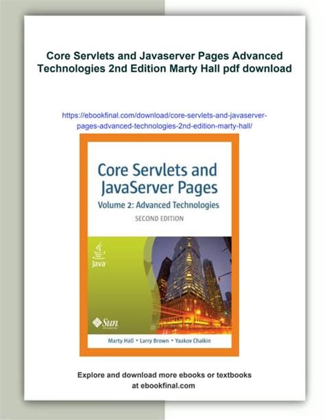 Core Servlets And Javaserver Pages Advanced Technologies 2nd Edition