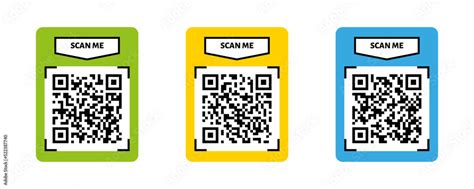 Scan Me Qr Code Design Qr Code For Payment Text Transfer With Scan Me Button Vector