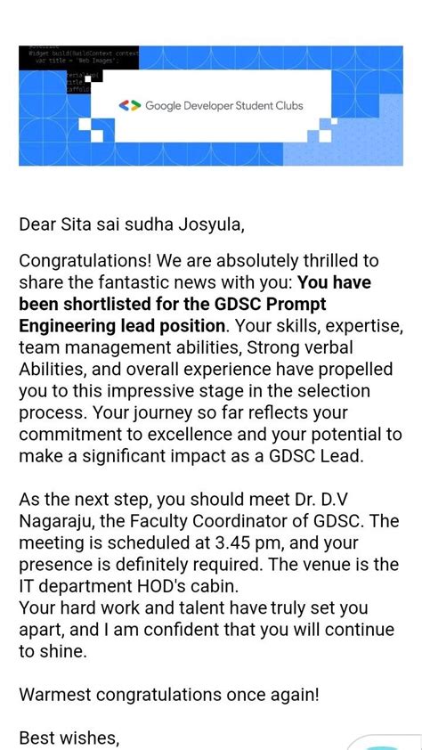 sita sai sudha josyula on linkedin promptengineering gdsc ai gdsc
