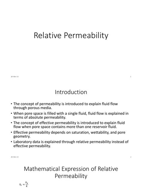 Relative Permeability Pdf Permeability Earth Sciences Porosity