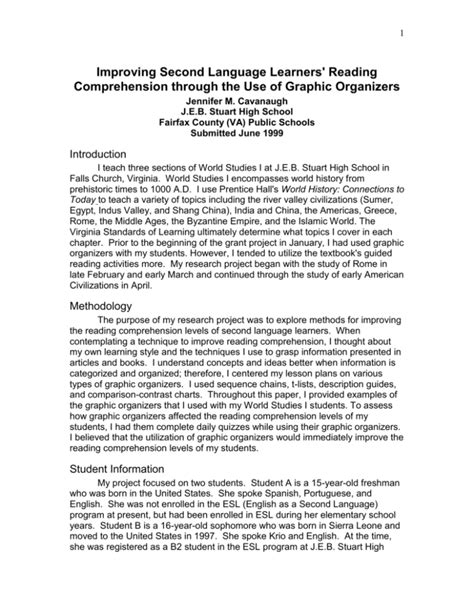 Improving Second Language Learners` Reading Comprehension