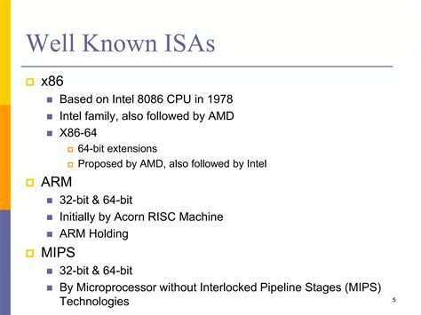 Instruction Set Architecture Pptx