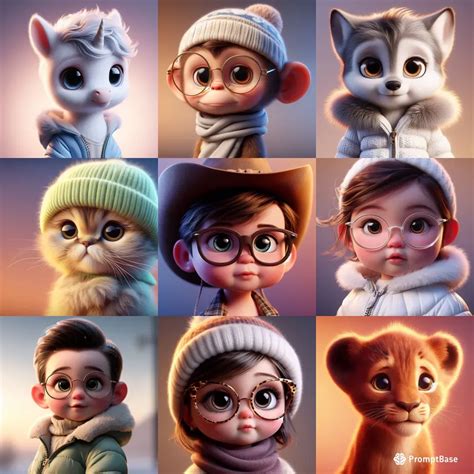 Cute Pixar Animated Characters Dall·e Prompt Promptbase
