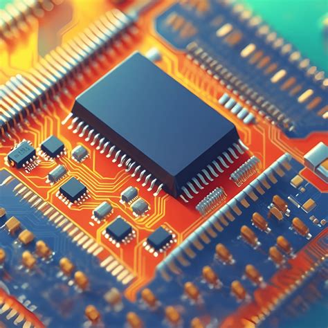 Close Up Of Circuit Board With Microchip Free Download Ai Scribbles