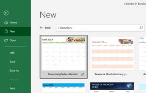 Calendar Template In Excel Create Simple Dynamic Calendar