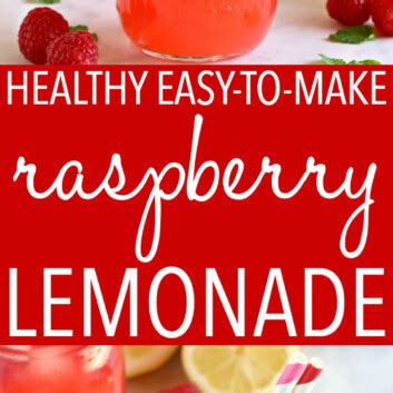 Easy Healthy Raspberry Lemonade No Refined Sugar The Busy Baker