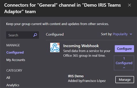 How To Send Messages To Microsoft Teams Intersystems Developer Community