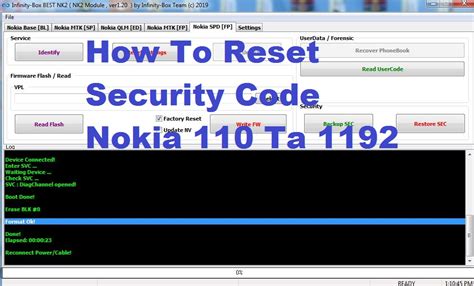 Software World How To Reset Security Code Nokia 110 Ta