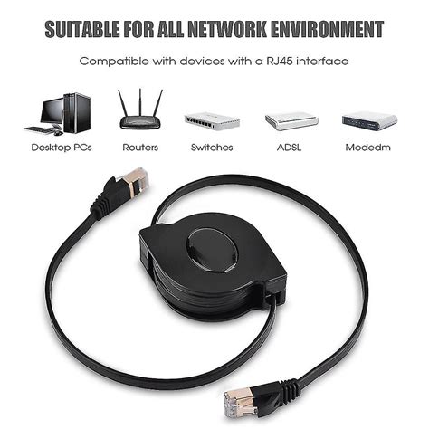 Ethernet Cable Portable Retractable Cat7 Rj45 Patch Shielded Lan