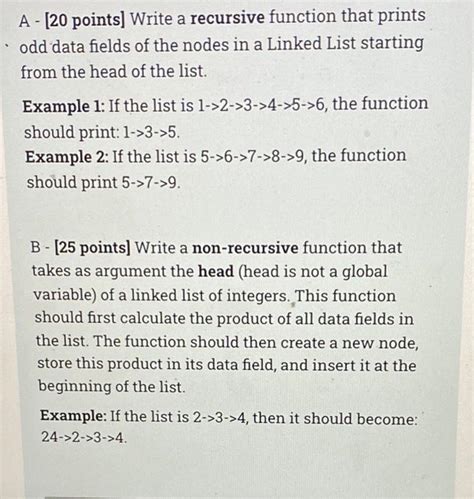 Solved A 20 Points Write A Recursive Function That