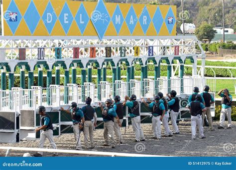 Del Mar Race Track Starting Gate Editorial Image Image Of