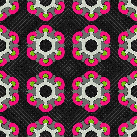 Seamless Ornament Pattern Vector Tile Work Fresco Fabric Vector Work