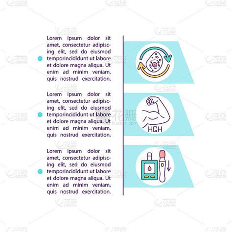 间歇禁食的好处概念图标与文字