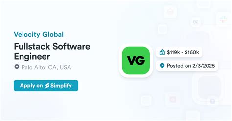 Fullstack Software Engineer Velocity Global Simplify Jobs