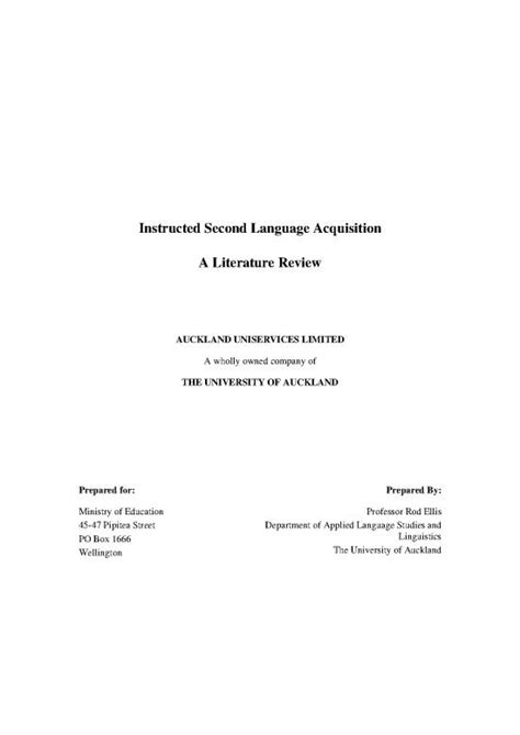 Rod Ellis Second Language Acquisition 105797 Ellis Instructed Second Language Latest Version