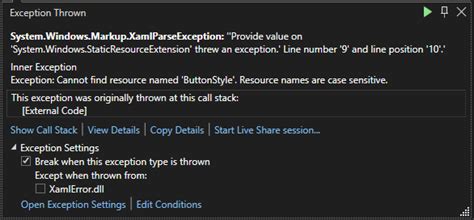 troubleshooting a xaml error in wpf damir s corner
