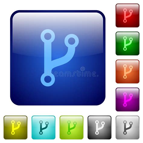 Code Fork Color Square Buttons Stock Illustration Illustration Of Design Duplicate 193876120
