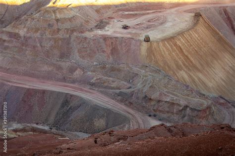 A Strip Mining Operation From Above Looking Down At The Landscape Stock Photo Adobe Stock