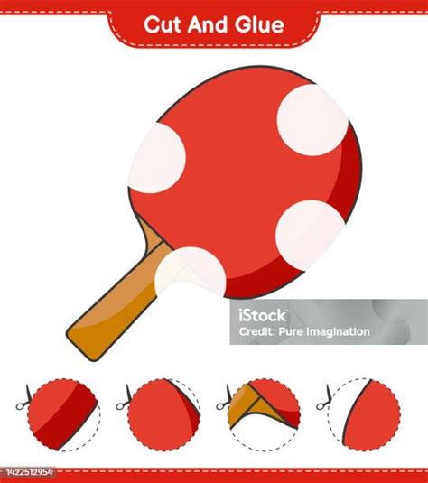 자르고 붙이고 핑퐁 라켓의 일부를 자르고 붙이십시오 교육 어린이 게임 인쇄 가능한 워크 시트 벡터 일러스트 레이 션 0명에 대한 스톡 벡터 아트 및 기타 이미지 Istock