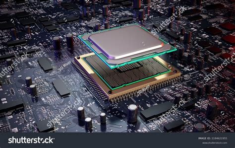 Cpu On Microprocessor Socket Installed On Stock Illustration 2184621955 Shutterstock