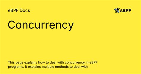 Concurrency Ebpf Docs