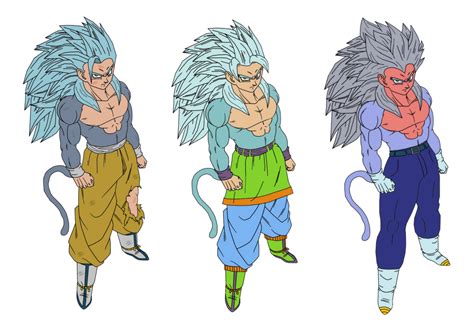 3x Color All Ssj5 By Naruttebayo67 On Deviantart