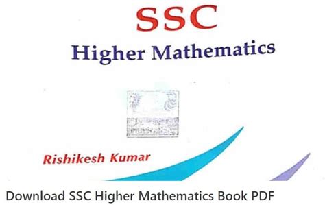 Ssc Advanced Mathematics Book In English Pdf For Free Download Education