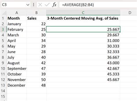 How To Calculate A Centered Moving Average In Excel