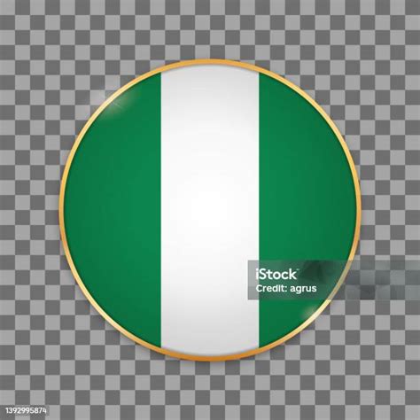 나이지리아의 국가 국기와 라운드 버튼 배너의 벡터 일러스트 레이 션 0명에 대한 스톡 벡터 아트 및 기타 이미지 0명 공란 금색 Istock