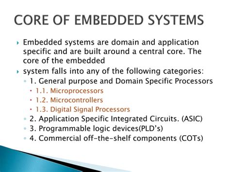 Sybsc It Sem Iv Embedded Systems Unit I Core Of Embedded Systems Pptx