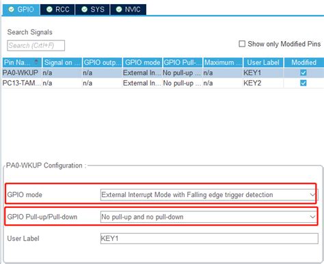 Stm32cubemx Learning Notes 3 Exti External Interrupt Interface
