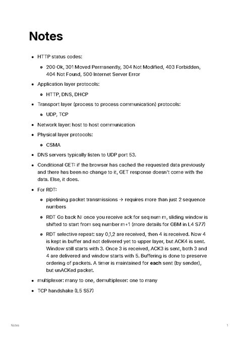 Cs2105 Finals Notes Notes 1 Notes Status Codes 200 Ok 301 Moved Permanently 304 Not
