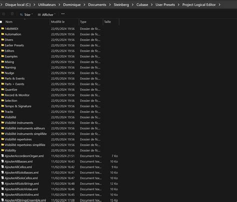 organization of project logic editor folders cubase steinberg forums