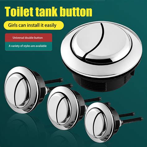 1pc Universal Dual Flush Toilet Water Tank Button Round Flushing Valve