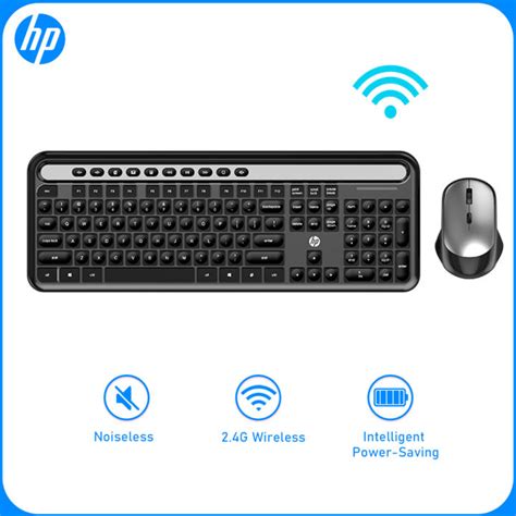 HP CS500 Wireless Keyboard And Mouse Combo Mute S Shaped Keycap Keyboard Plug And Play Ergonomic