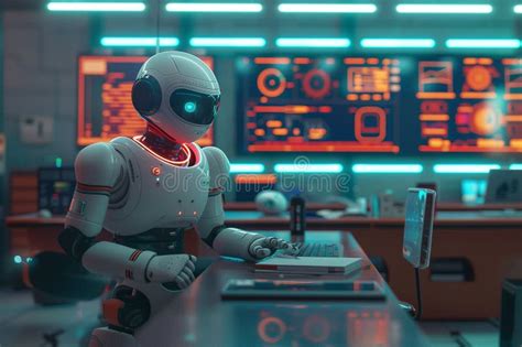 Communication Between Two Robots Of Different Genders Created With Generative Ai Technology