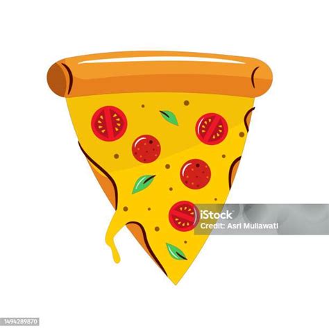피자 슬라이스 아이콘입니다 웹 디자인을 위한 피자 슬라이스 벡터 아이콘의 만화 그림 고기에 대한 스톡 벡터 아트 및 기타 이미지 고기 귀여운 노랑 Istock